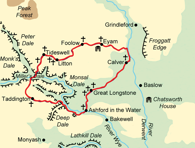 Peak District Tourist Map